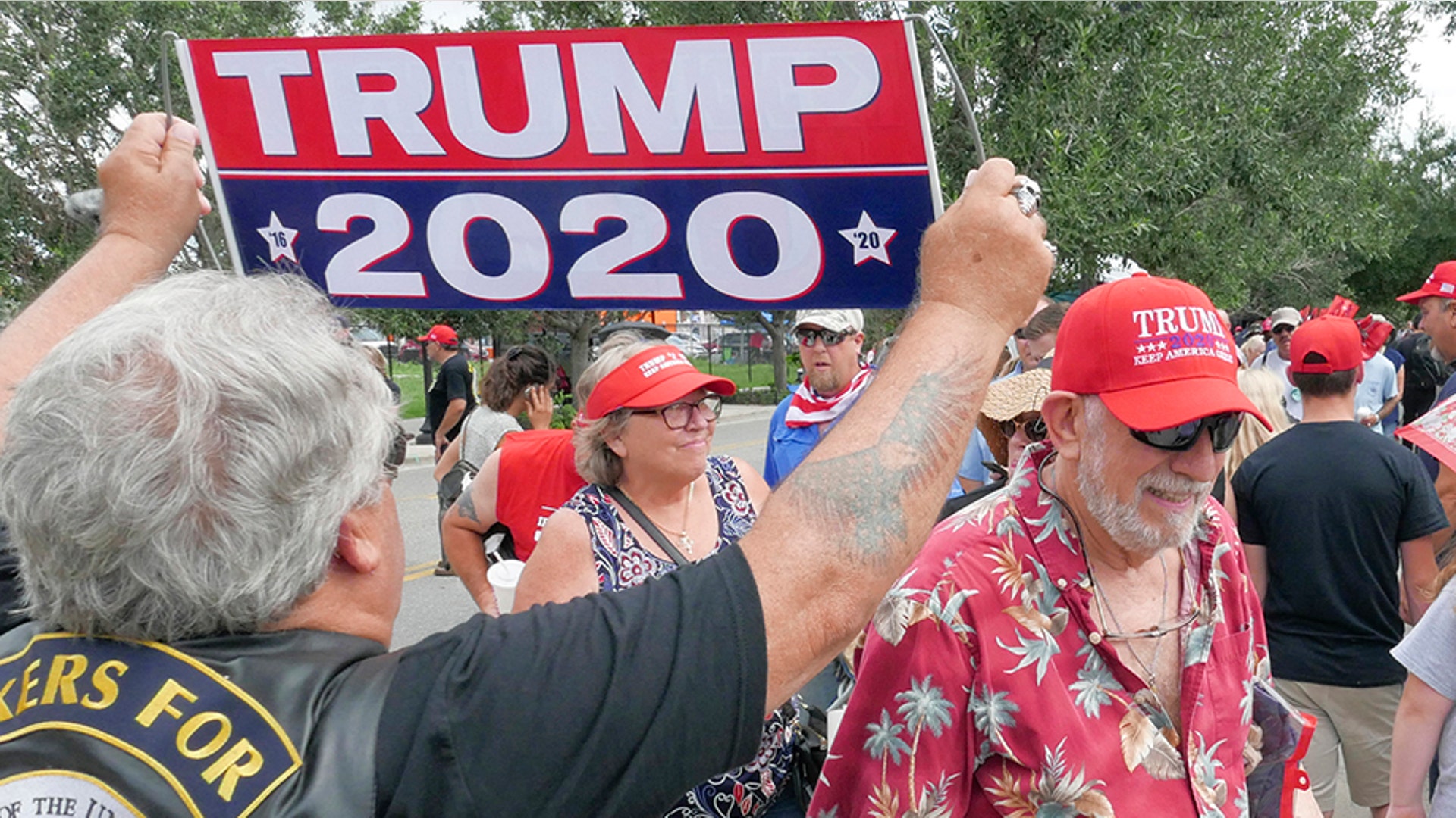 Pictures: People camp out to attend President Trump's 2020 campaign ...