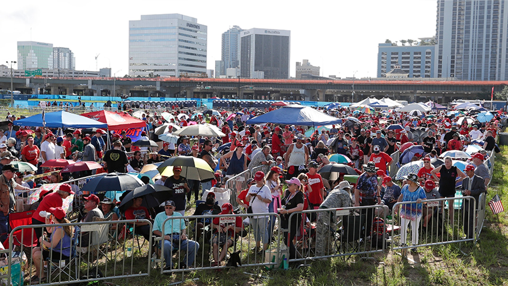 Pictures: People camp out to attend President Trump's 2020 campaign ...