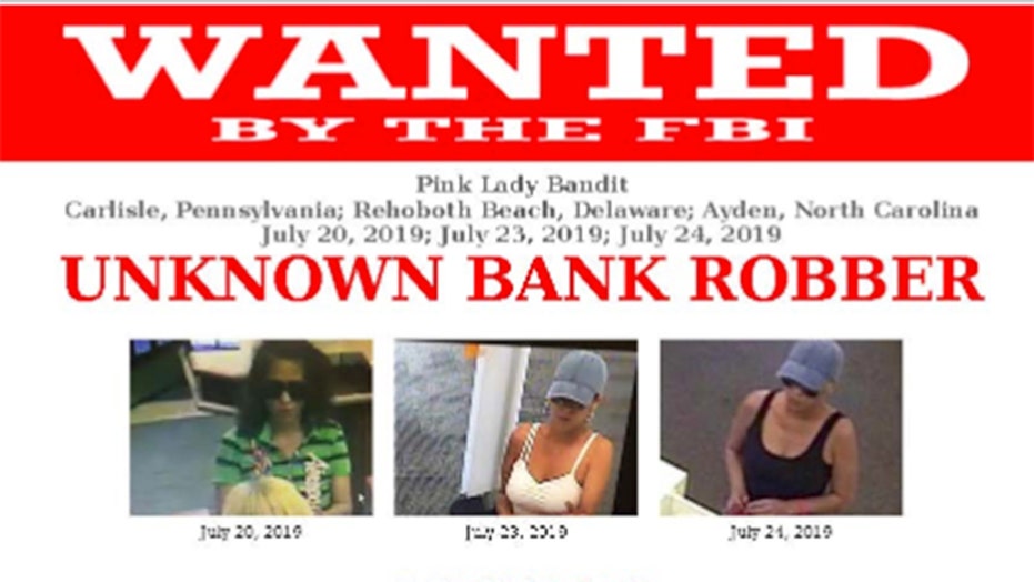 'Pink Lady Bandit' wanted by FBI after robbing four banks along East ...