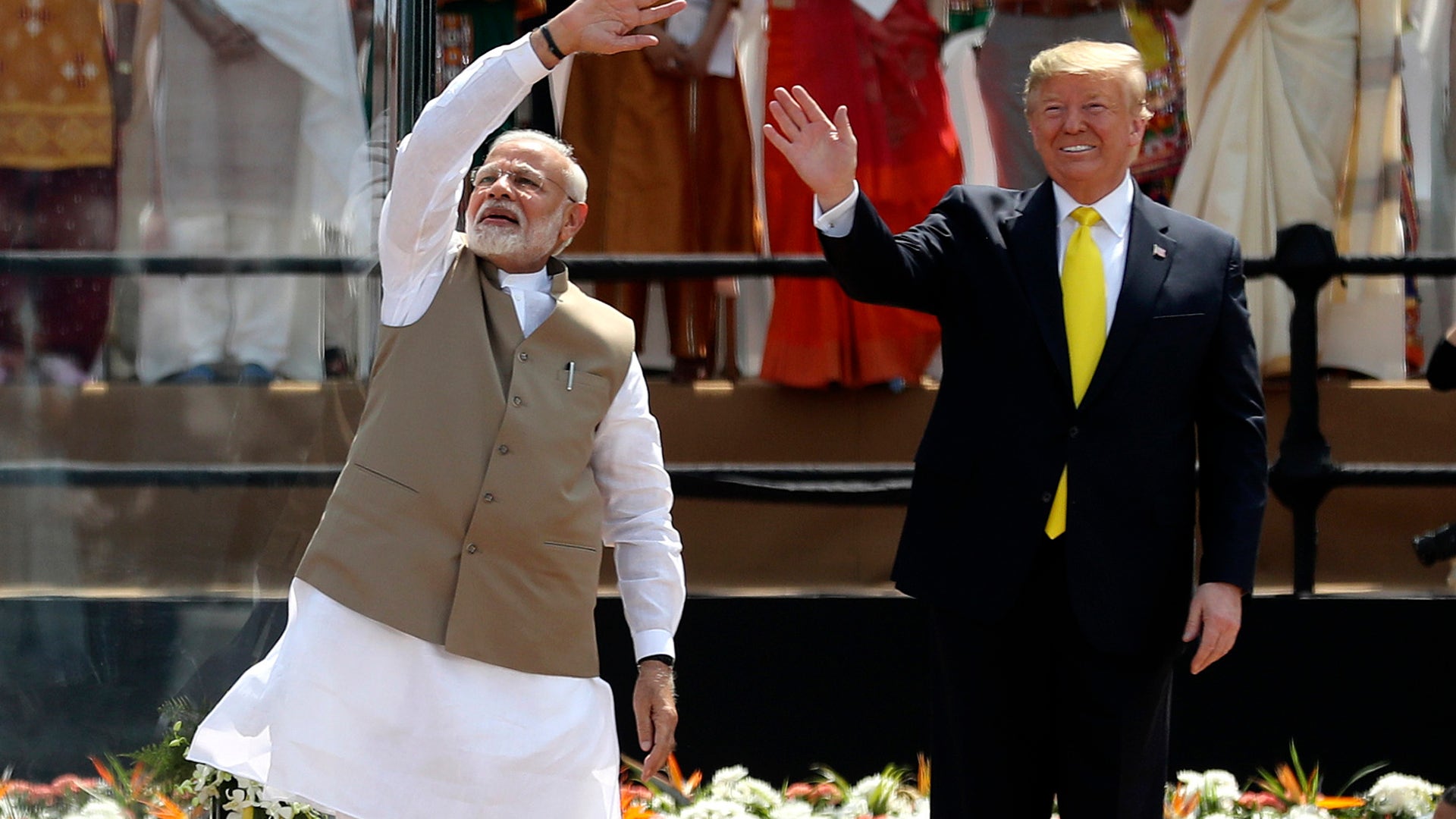 'Namaste Trump': President Trump, first lady receive warm welcome in ...