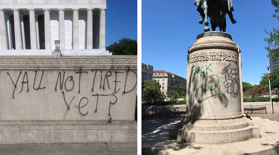 Famed DC monuments defaced after night of protests | Fox News Famed DC monuments defaced after night of protests | Fox News
