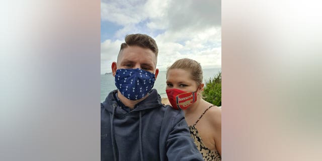 Engaged couple who met on app during pandemic credit lockdown with ...