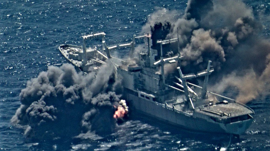 Navy sinks warship during Rim of the Pacific exercise, video shows ... Navy sinks warship during Rim of the Pacific exercise, video shows ...