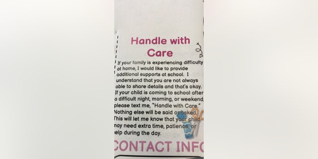 Teacher's viral 'handle with care' text system is exactly what parents ...