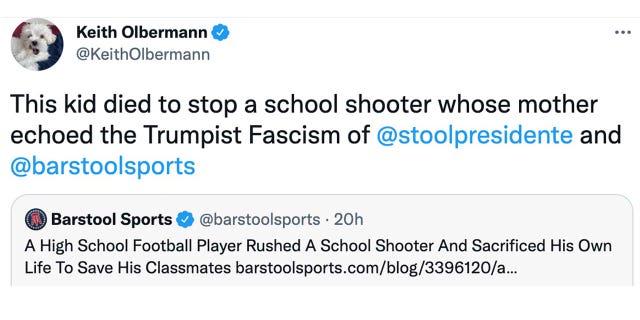 Keith Olbermann roasted for bizarre tweet tying Michigan High School ...