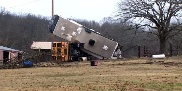 Tennessee school bus driver speaks out after strong winds flip vehicle ... Tennessee school bus driver speaks out after strong winds flip vehicle ...