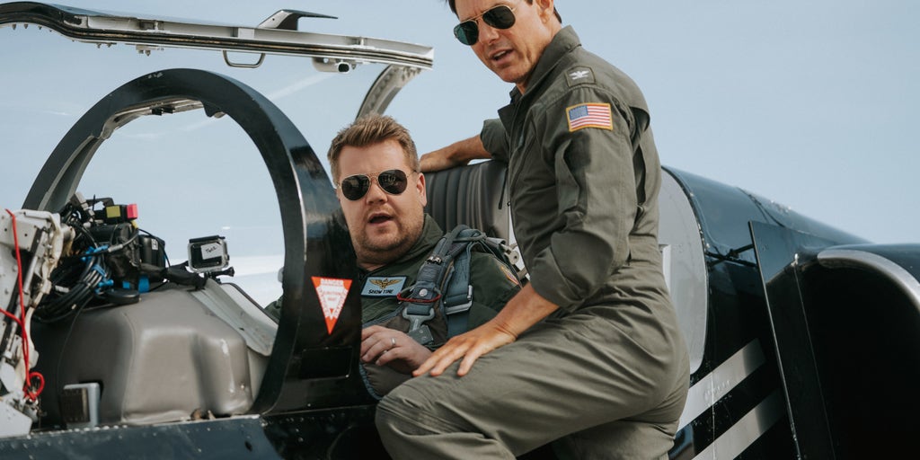 Tom Cruise takes James Corden on 'terrifying' flights ahead of 'Top Gun ...