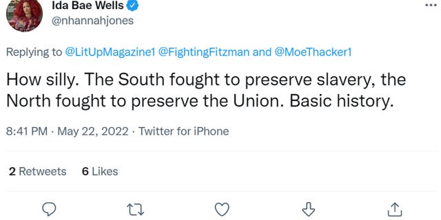 New York Times' Nikole Hannah-Jones tweets the North didn't fight to ...