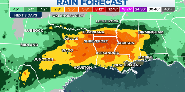 Heavy rainfall to impact southern US this week | Fox News