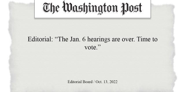 Washington Post Wants January 6 To Be Central Focus For Voters In