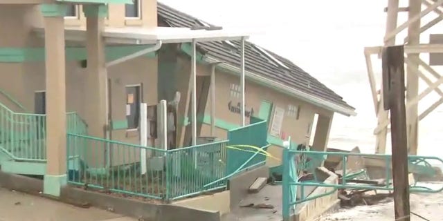 Building Collapses At Daytona Beach Shores As Tropical Storm Nicole