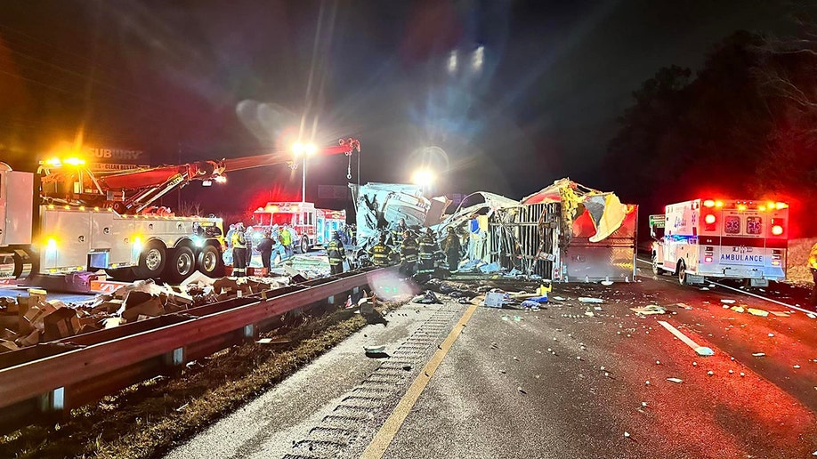 Virginia Tractor Trailer Crash Sends 40 000 Pounds Of Meatballs Onto