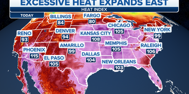 Excessive heat bakes cities across US as Midwest, Great Lakes see ...
