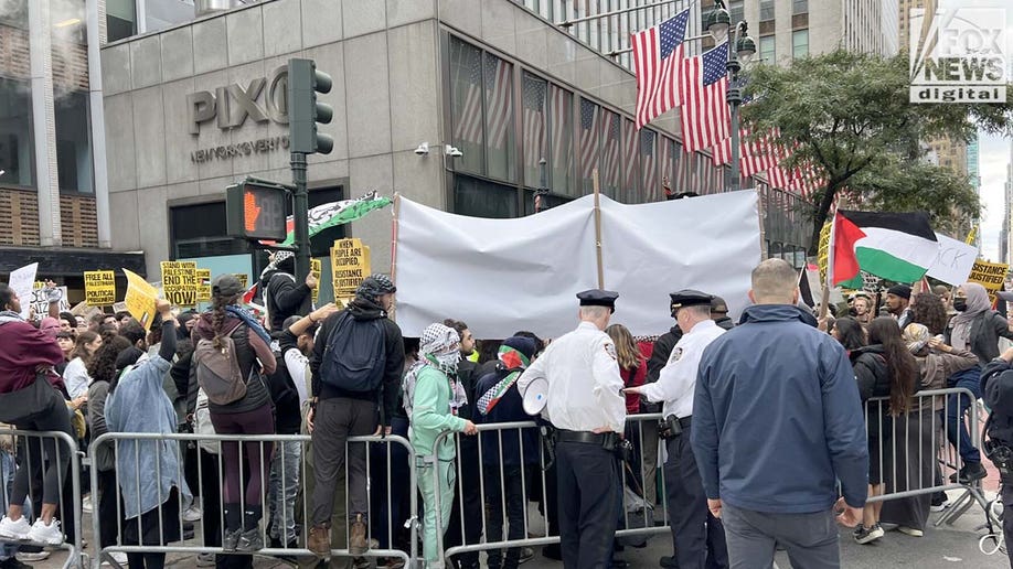 Pro Palestinian Protesters Blame Israel For Hamas Terror Attack In